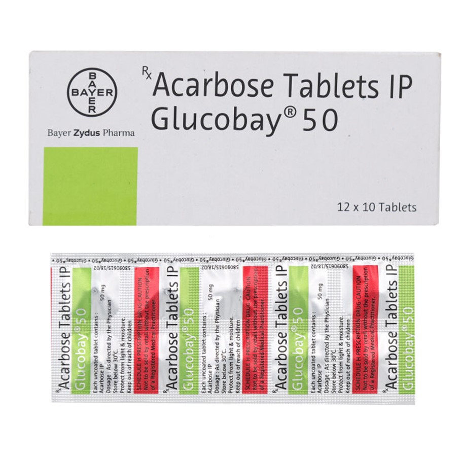 Buy Glucobay 50mg Online from AllDayChemist | The Online Pharmacy