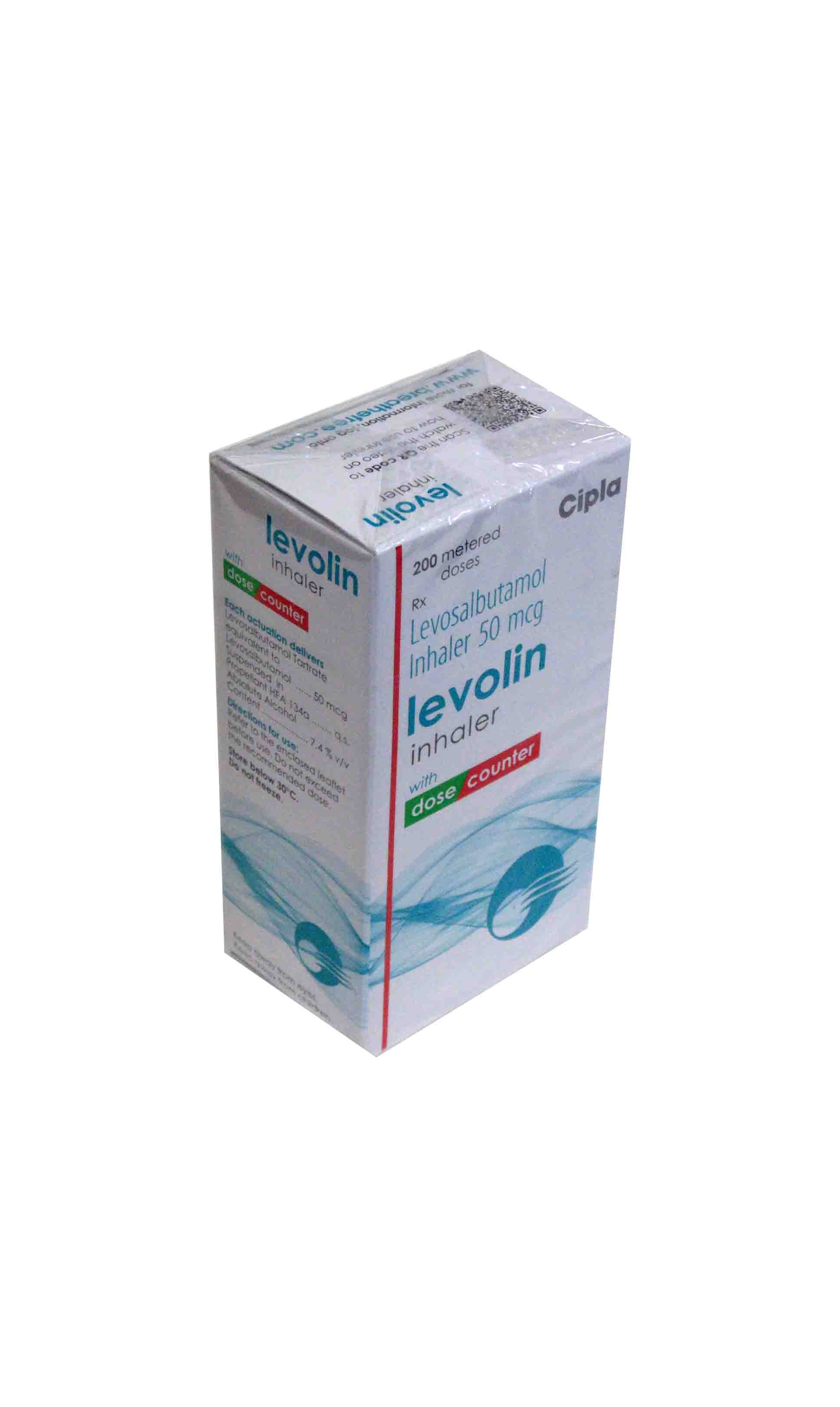 Buy Levolin Inhaler 50mcg 200 mdi (Levosalbutamol - 1 Bottle) Online ...