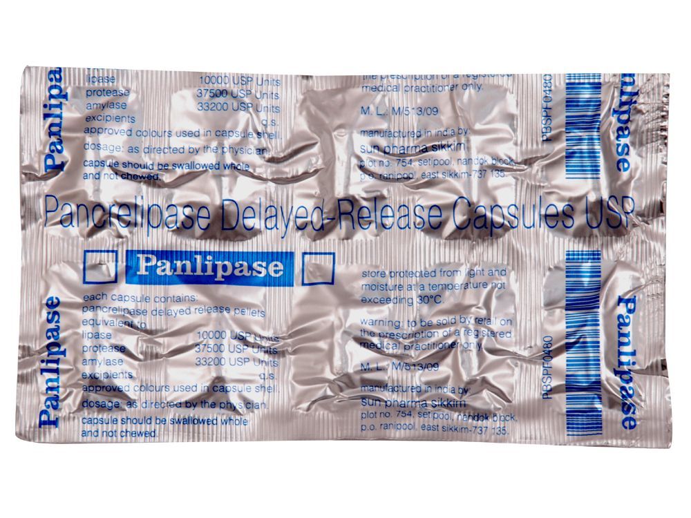Panlipase Lipase 10000 Unit Protease 37500 Unit Amylase 33200 Unit ...